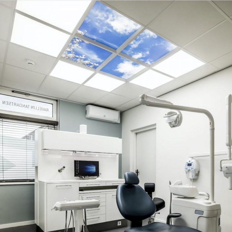 Skylight photo led panels in your dental clinic - Dentled com