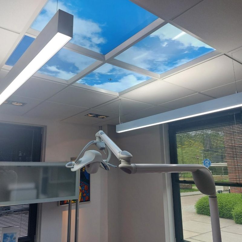 Skylight photo led panels in your dental clinic - Dentled com